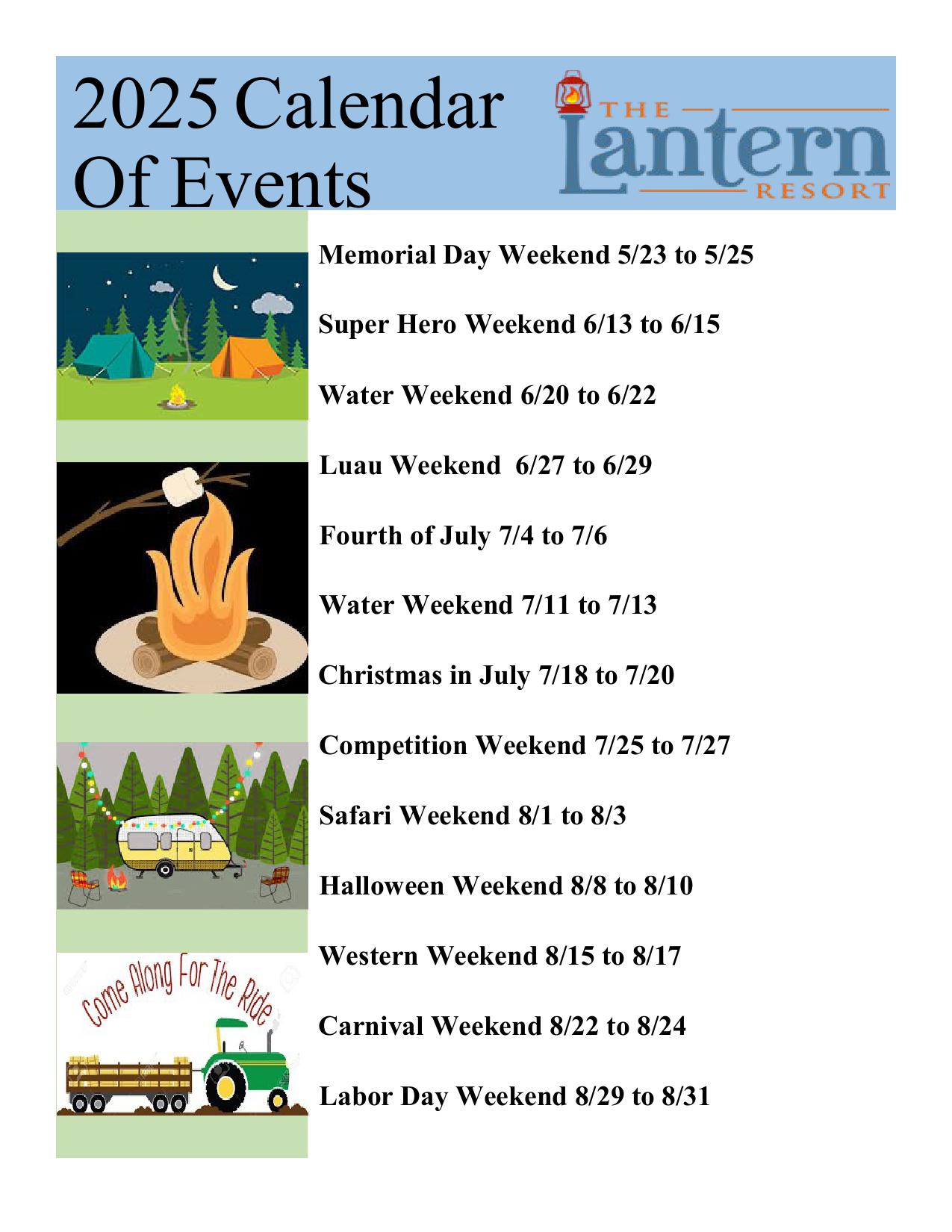 Events | The Lantern Resort Campground & Motel - Jefferson NH